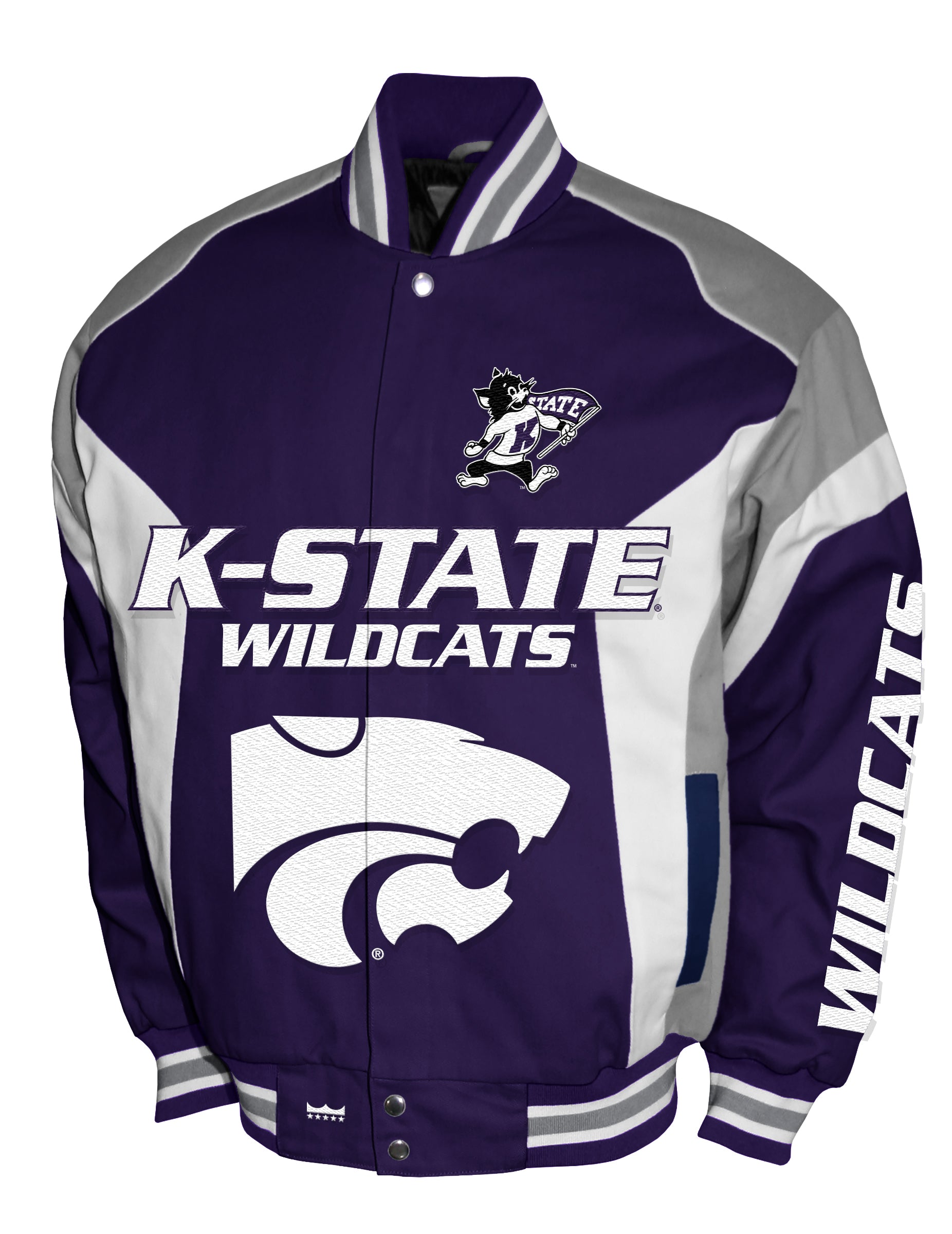 Kansas State Wildcats Franchise Club Driven Twill Jacket - Purple ...