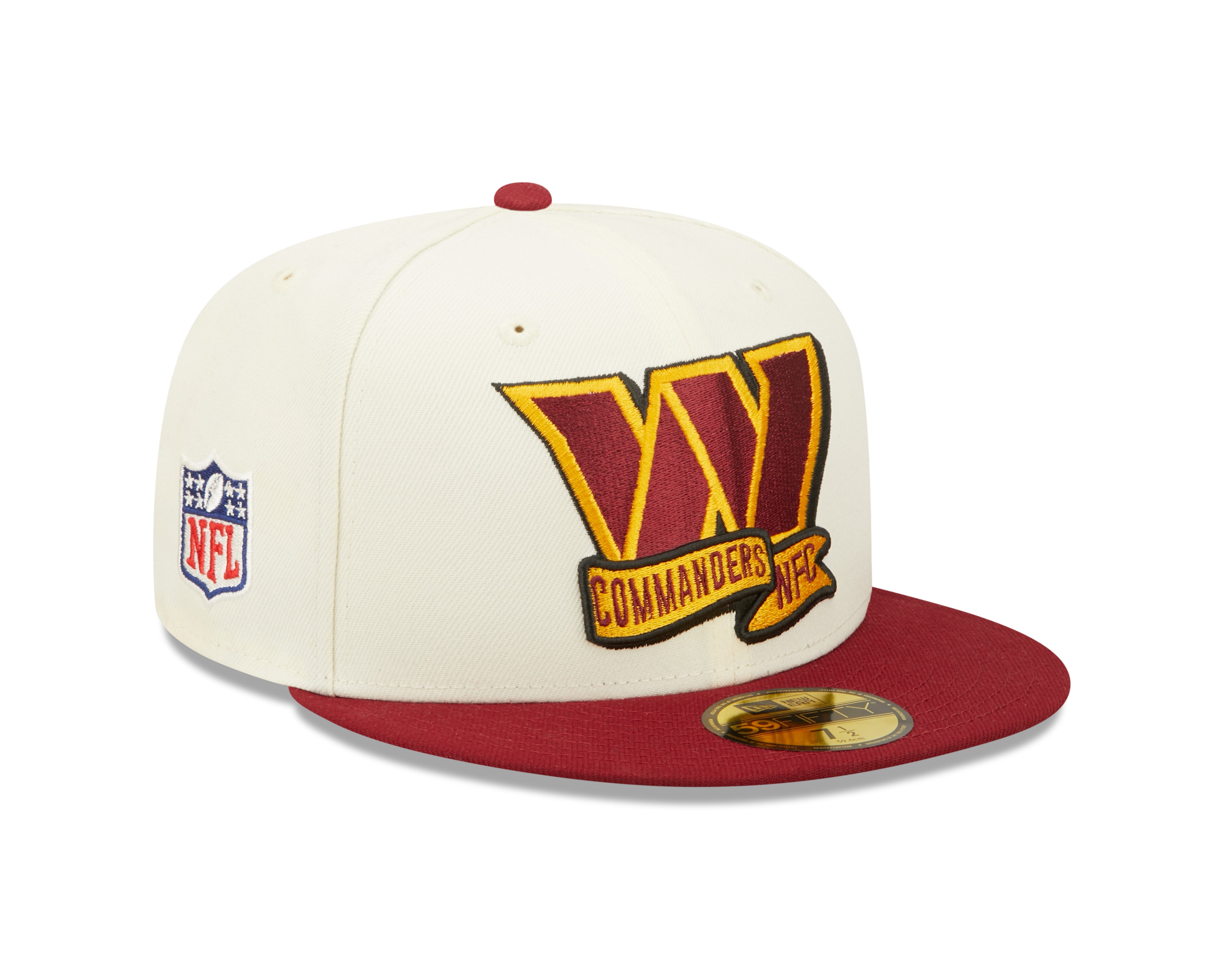 Washington Commanders New Era NFL Sideline 59fifty Fitted Hat - Cream ...